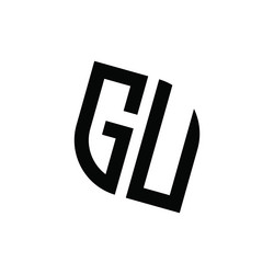 Gu logo monogram design template Royalty Free Vector Image