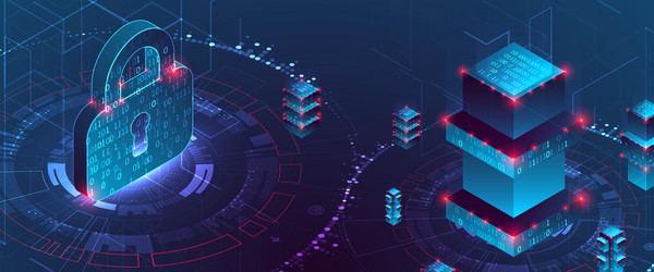 Isometric protection concept protect mechanism Vector Image