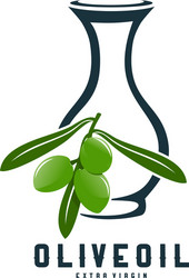 Modern olive oil logo template design Royalty Free Vector