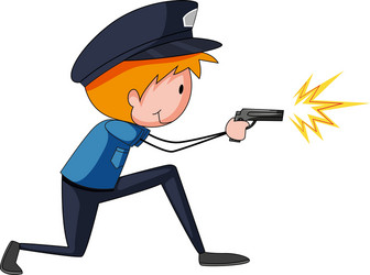 Traffic police cartoon Royalty Free Vector Image