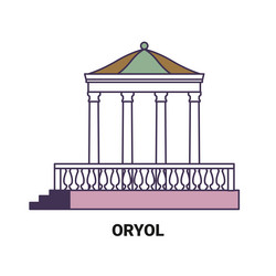 Russia oryol state university travel Royalty Free Vector