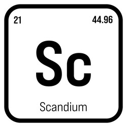 Scandium sc periodic table element Royalty Free Vector Image