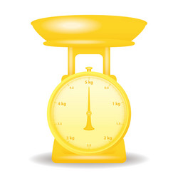 Pink color weight scale market isolate on white Vector Image