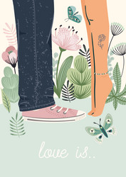 Cartoon Girl with Love Vector Images (over 110,000)