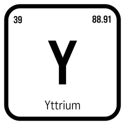 Yttrium y periodic table element Royalty Free Vector Image