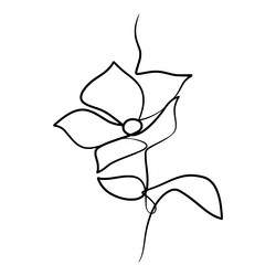 Continuous one line art drawing of beauty champa Vector Image