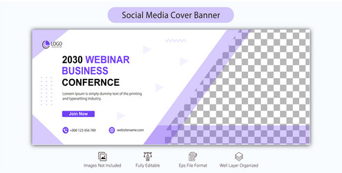 Online business facebook cover banner template Vector Image