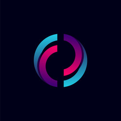 Letter f logo design inspiration with gradient Vector Image