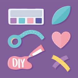Set of craft supplies Royalty Free Vector Image