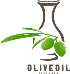 Modern olive oil logo template design Royalty Free Vector