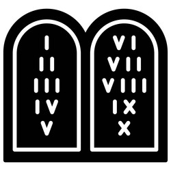 Ten commandments icon passover related Royalty Free Vector