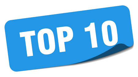 Top 10 sticker top 10 label Royalty Free Vector Image