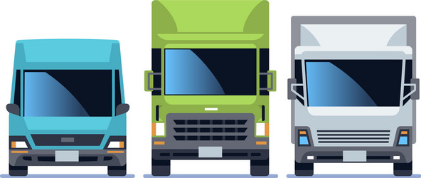 Car front view set urban traffic vehicle model Vector Image