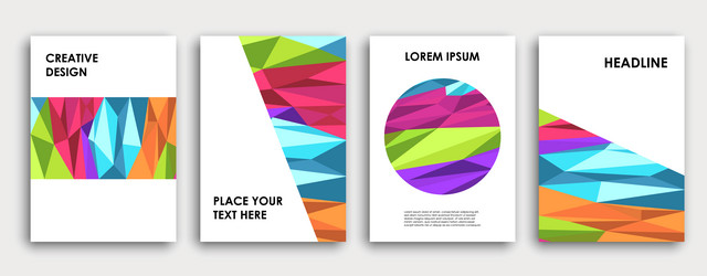 Colorful book cover design abstract background Vector Image