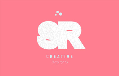 Pastel green alphabet letter sr s r combination Vector Image