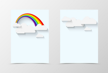 Rainbow flyer template design Royalty Free Vector Image