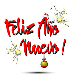 Happy new year in spanish Royalty Free Vector Image