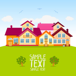 Village house Royalty Free Vector Image - VectorStock