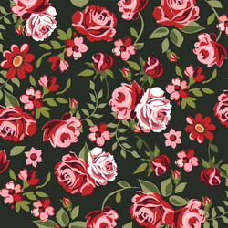Seamless pattern with pink roses Royalty Free Vector Image