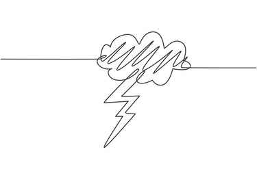 Single continuous line drawing of flashing Vector Image