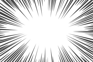 Speed lines manga effect comic motion element Vector Image