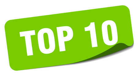 Top 10 sticker top 10 label Royalty Free Vector Image