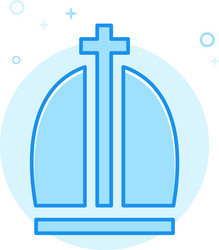 Christian crown flat icon symbol pictograph sign Vector Image