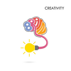 Creative brain sign with key symbol Royalty Free Vector