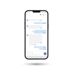 Messenger ui template social communication app Vector Image