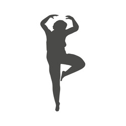 Beautiful plus size woman is dancing body Vector Image