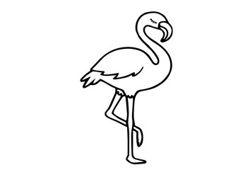 Flamingo Outline Drawing Vector Images (over 670)