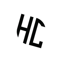 Hc logo modern vintage monogram style Royalty Free Vector