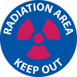 Notice radiation area keep out sign on white Vector Image