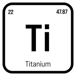 Titanium ti periodic table element Royalty Free Vector Image