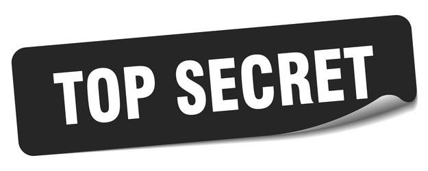 Top secret sticker top secret label Royalty Free Vector