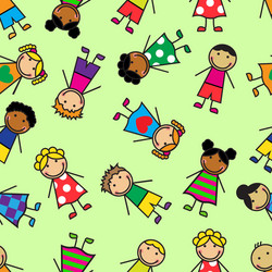 Pattern of children drawings Royalty Free Vector Image