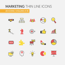 Coding and programming line art thin icons Vector Image