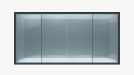 A futuristic spaceship wide window panoramic view Vector Image