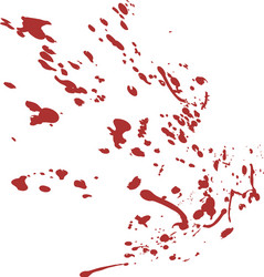 Red blood splatter in pixel art style pixelated Vector Image
