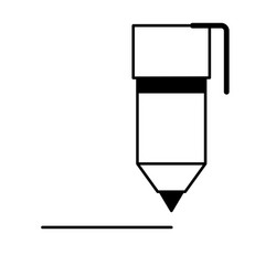 Pen small black icon Royalty Free Vector Image