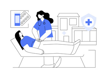 Patient transportation abstract concept Royalty Free Vector