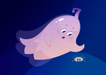 Cute joyful ghost Royalty Free Vector Image - VectorStock