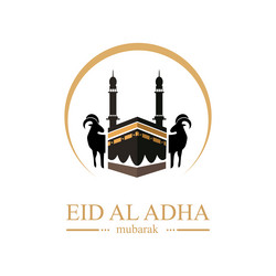 Graphic of eid al adha logo design Royalty Free Vector Image