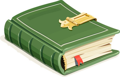 A green book Royalty Free Vector Image - VectorStock