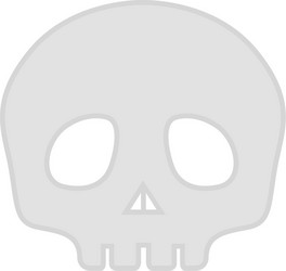 Isolated cute skull icon cartoon style Royalty Free Vector
