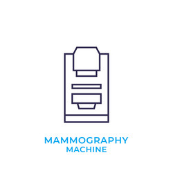 Patient mammography machine icon simple Royalty Free Vector