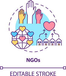 Ngo word concepts banner Royalty Free Vector Image
