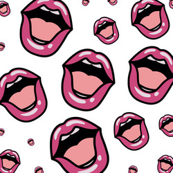 Mouth shaped kiss pattern isolated icon Royalty Free Vector