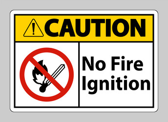 No fire ignition symbol sign on white background Vector Image