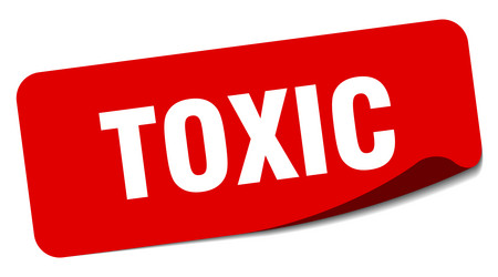 Toxic sticker toxic label Royalty Free Vector Image